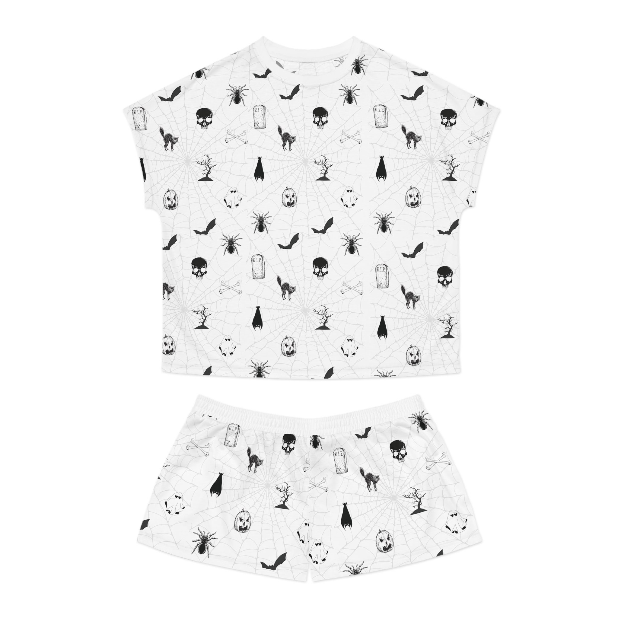 Spooky Creepy and Goth Themed Two Piece Pajama Set - Etsy