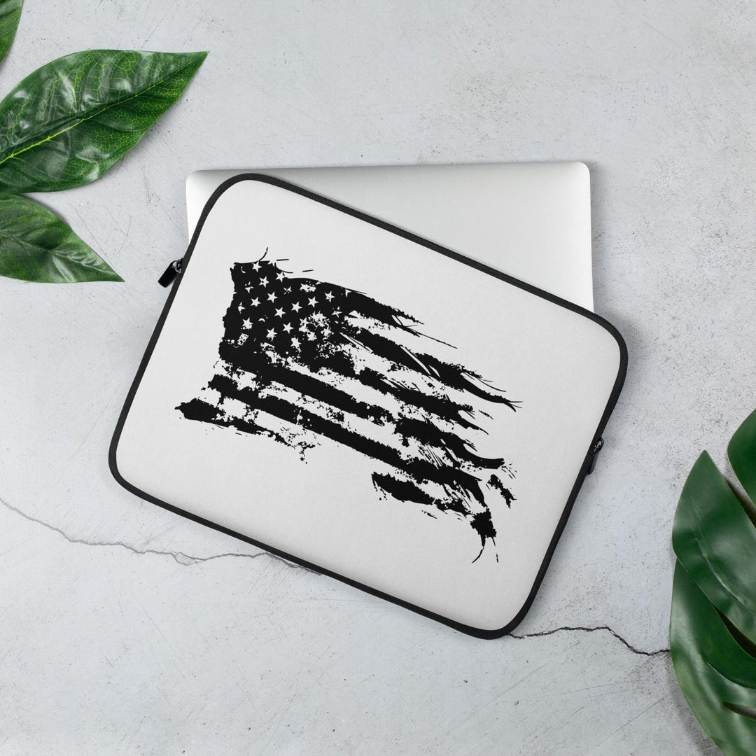 American Flag Tattered Laptop Sleeve - Etsy
