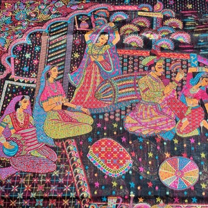 Pure Kashmiri Kani Silk Luxury Jamawar Shawl With Golden Zari Weaving ...