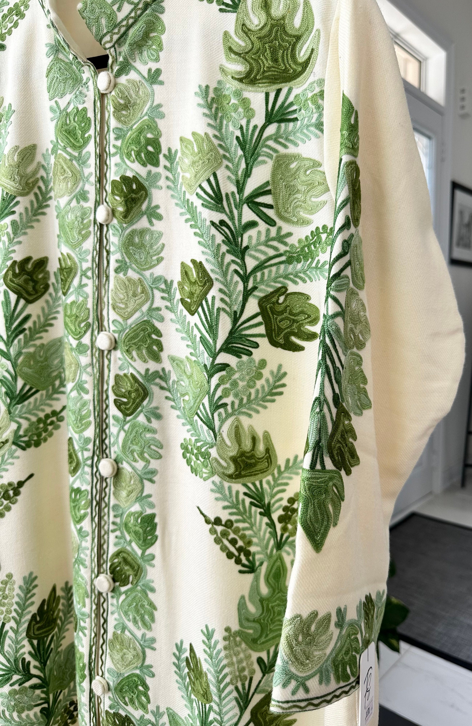 Traditional Kashmiri Ari Artisan Work Long Designer Jacket Versatile ...