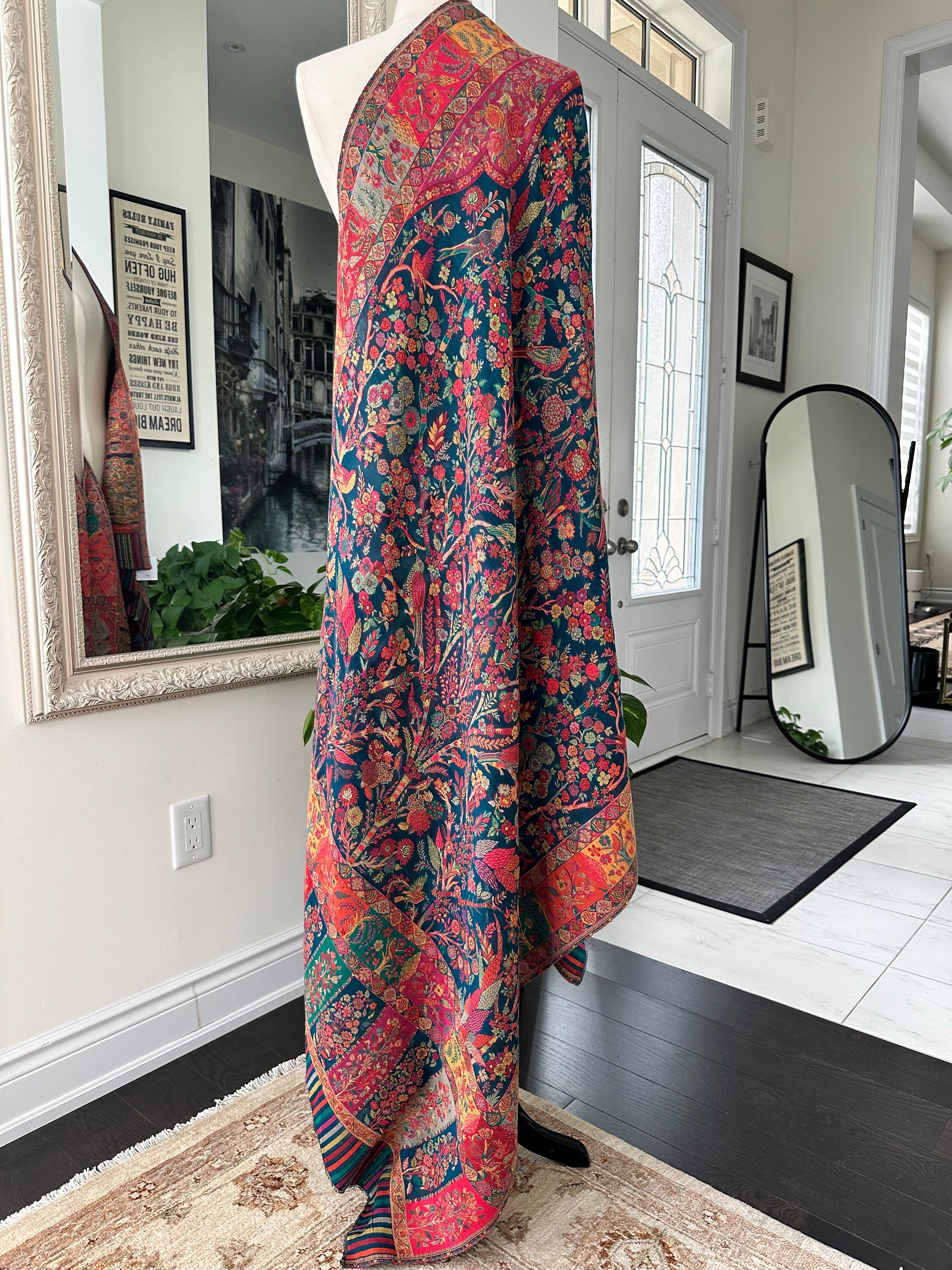 One of A Kind Tree of Life With Birds and Flowers Shahjahan Kani Mughal ...