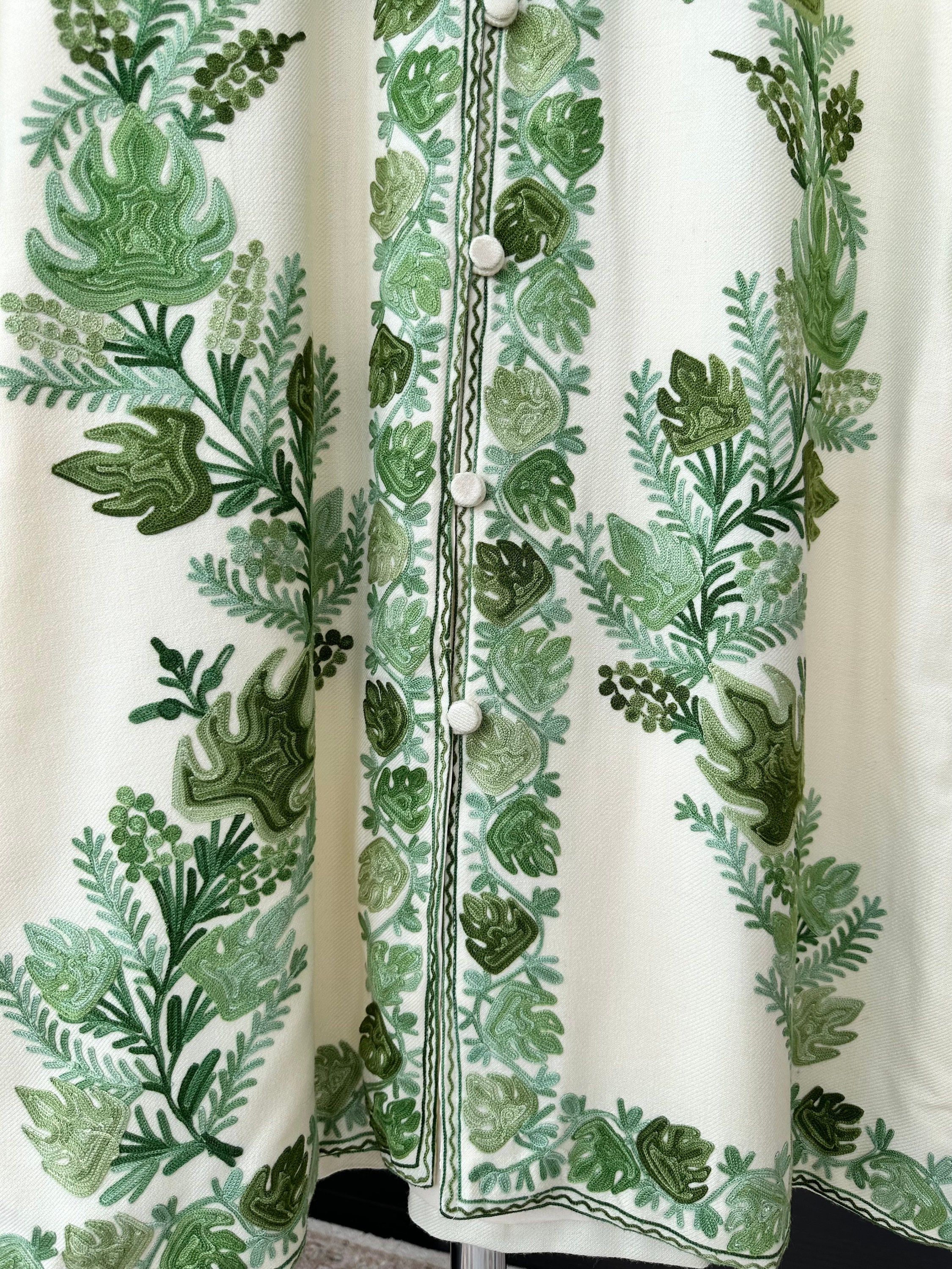 Traditional Kashmiri Ari Artisan Work Long Designer Jacket Versatile ...