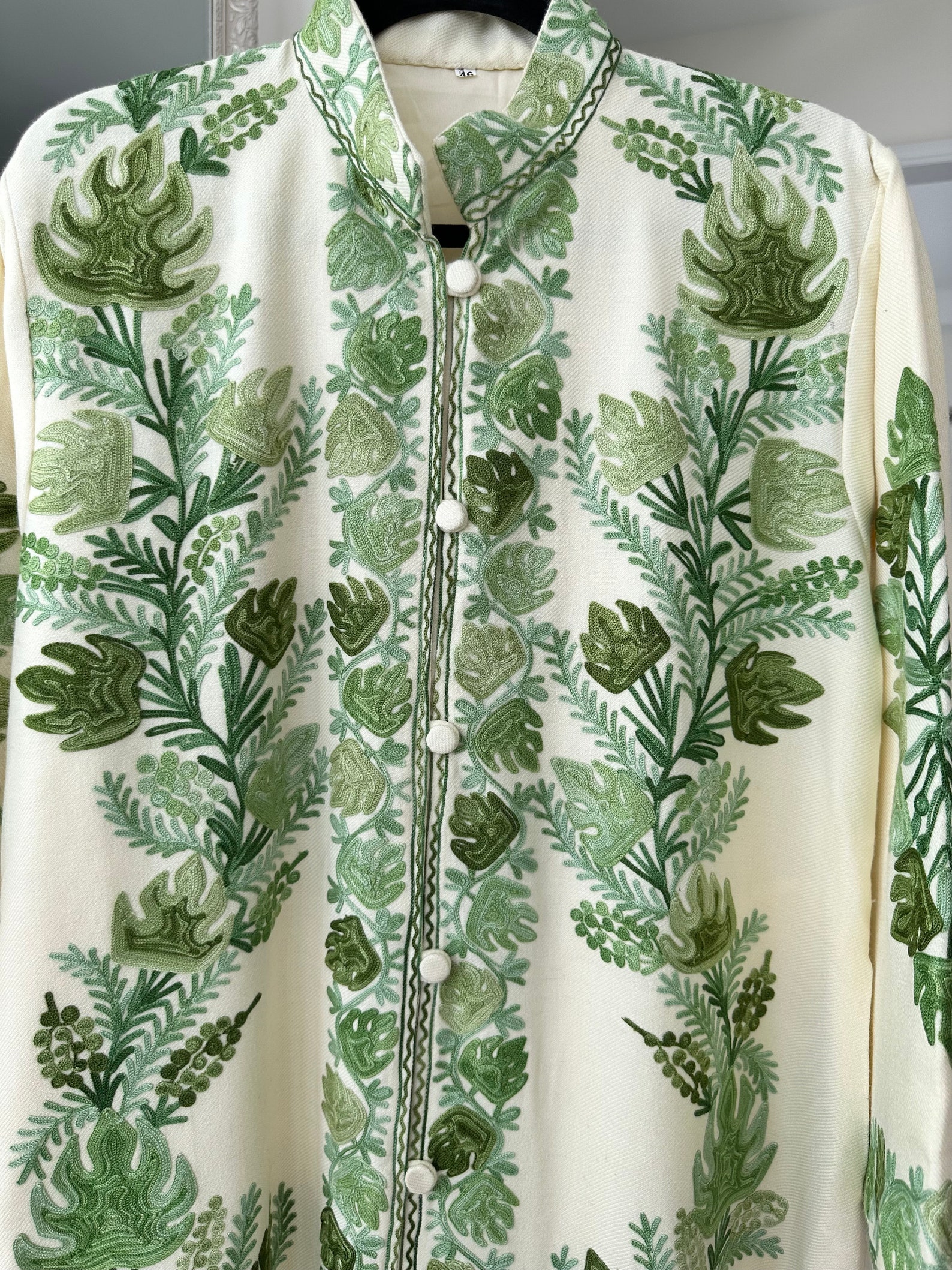 Traditional Kashmiri Ari Artisan Work Long Designer Jacket Versatile ...