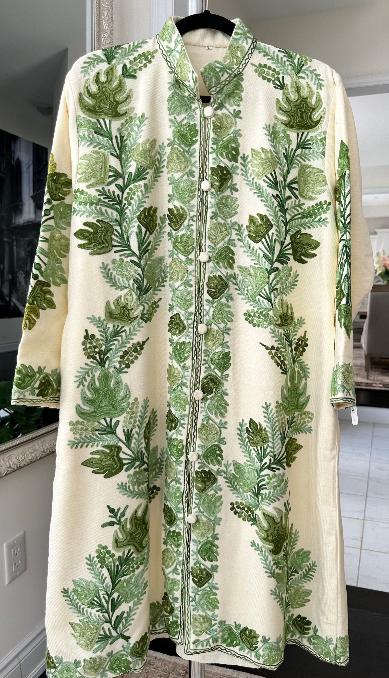 Traditional Kashmiri Ari Artisan Work Long Designer Jacket Versatile ...