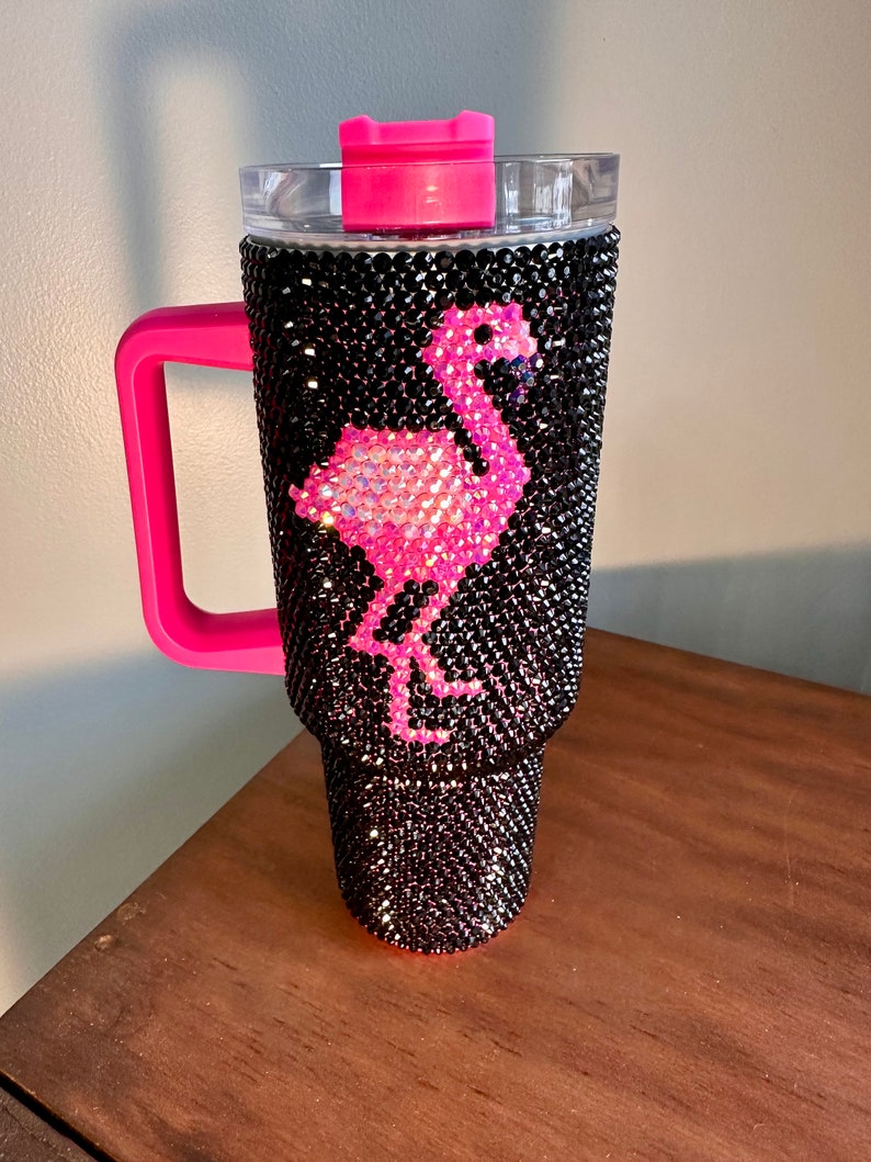 Rhinestone Tumbler, Flamingo, Ready to Ship - Etsy