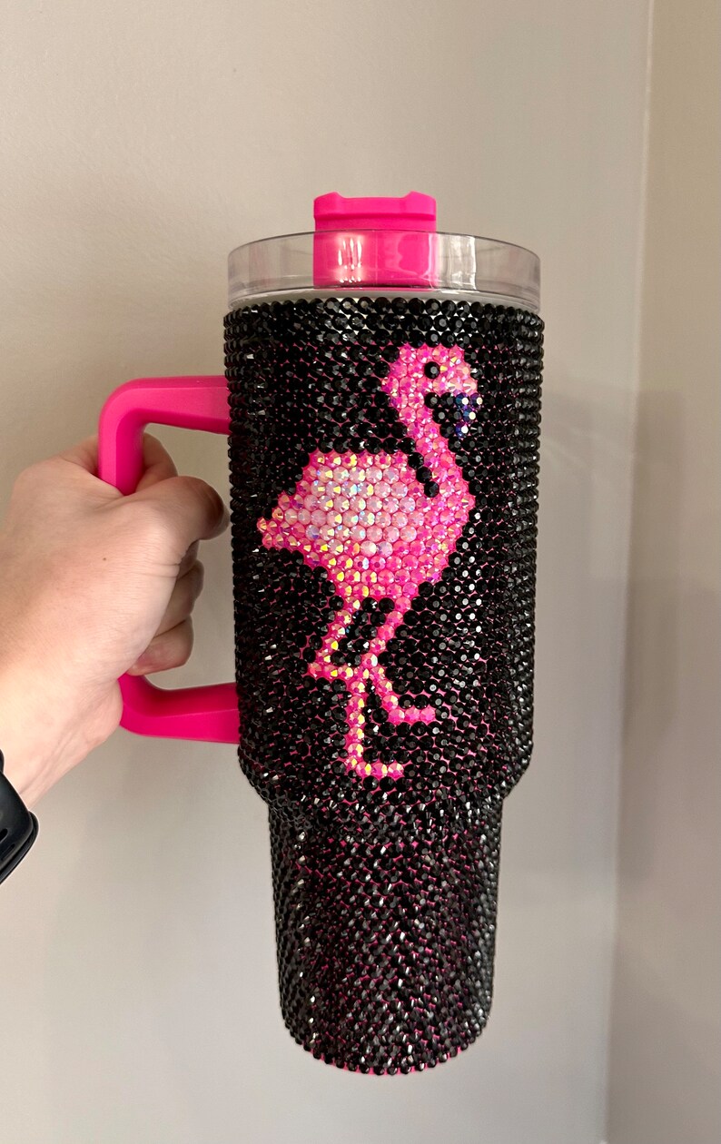 Rhinestone Tumbler, Flamingo, Ready to Ship - Etsy