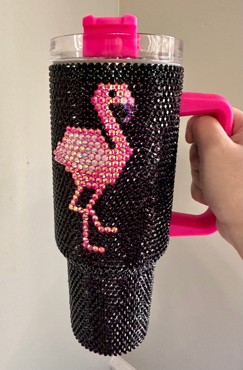Rhinestone Tumbler, Flamingo, Ready to Ship - Etsy