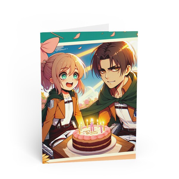 Attack on Titan Birthday Card - Etsy