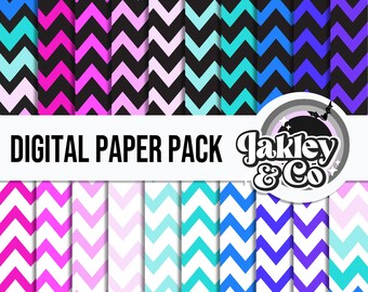 GEOMETRIC DIGITAL PAPER Summer Colours Digital Paper Pack Summer ...