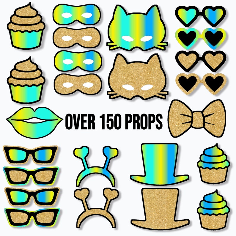PRINTABLE PARTY PROPS Birthday Party Props Photo Booth Props Printable ...