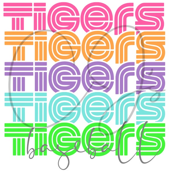 Roaring Tiger SVG, Stacked Tigers PNG, Modern Tigers Mascot Sublimation Design - Etsy