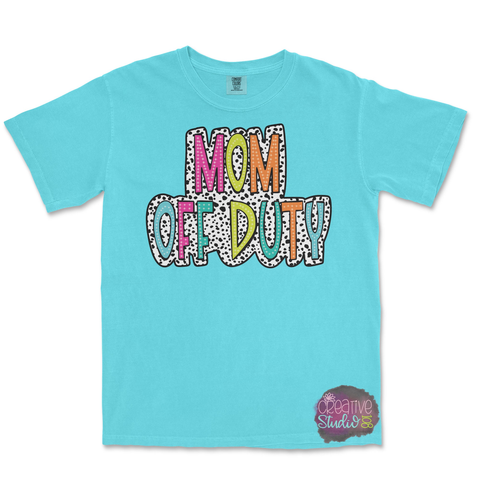 Mom off Duty Png, Bright Doodle, Dalmatian Dots, Digital File, DTF - Etsy