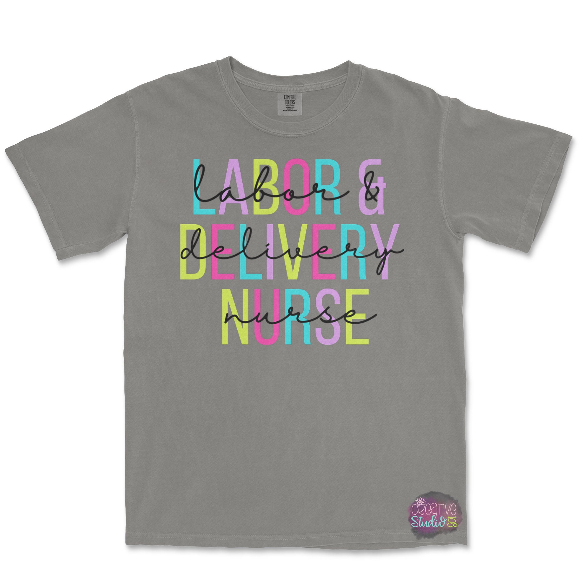 Labor & Delivery Nurse PNG, Bright Colors, Baby Nurse PNG, Digital File ...