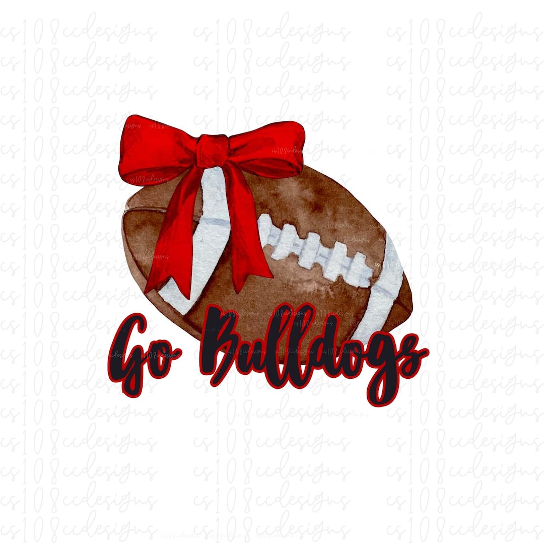 Go Bulldogs Football PNG, Watercolor Bow PNG, Bulldogs Team Spirit ...