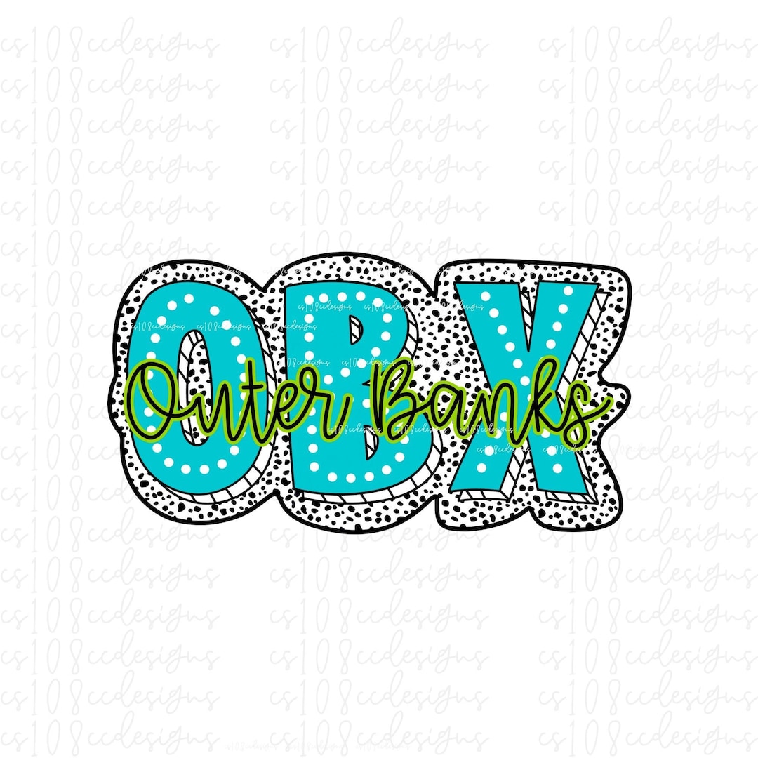 OBX PNG, Outer Banks NC, Outer Banks Beaches Png, Bright Doodle ...