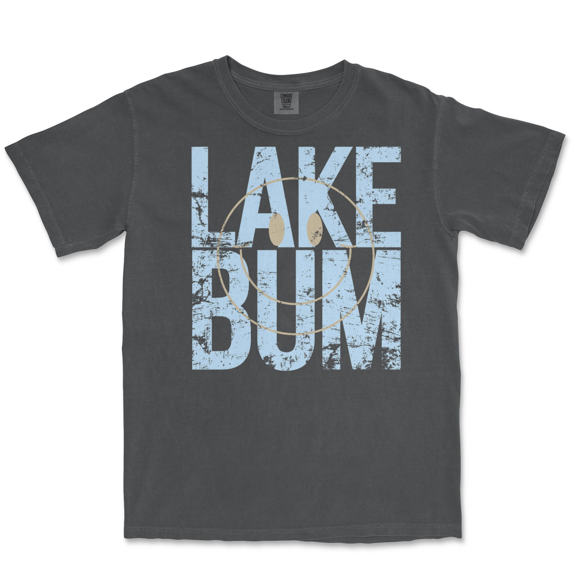 Distressed Lake Bum PNG, Smiley Face PNG, Happy Shirt, Sublimation, DTF ...