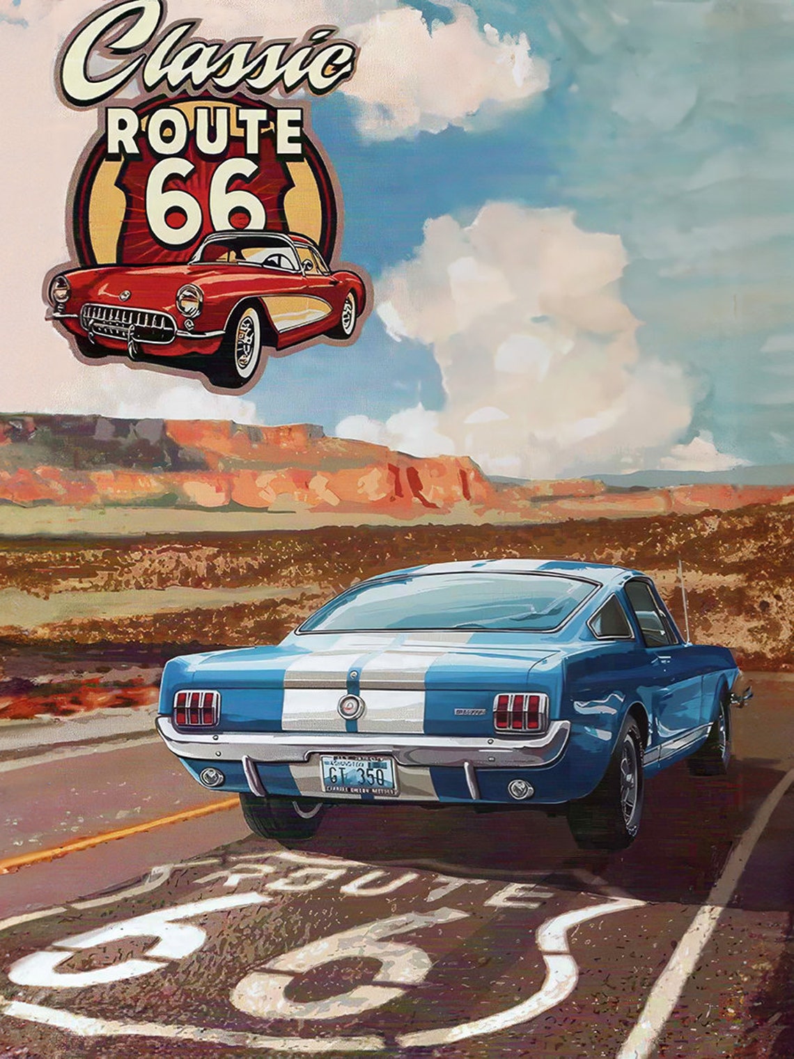 Route 66 Retro Vintage Poster #3 - Etsy