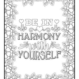 Motivational Quotes Coloring Book Art Activity for Adults and Children ...