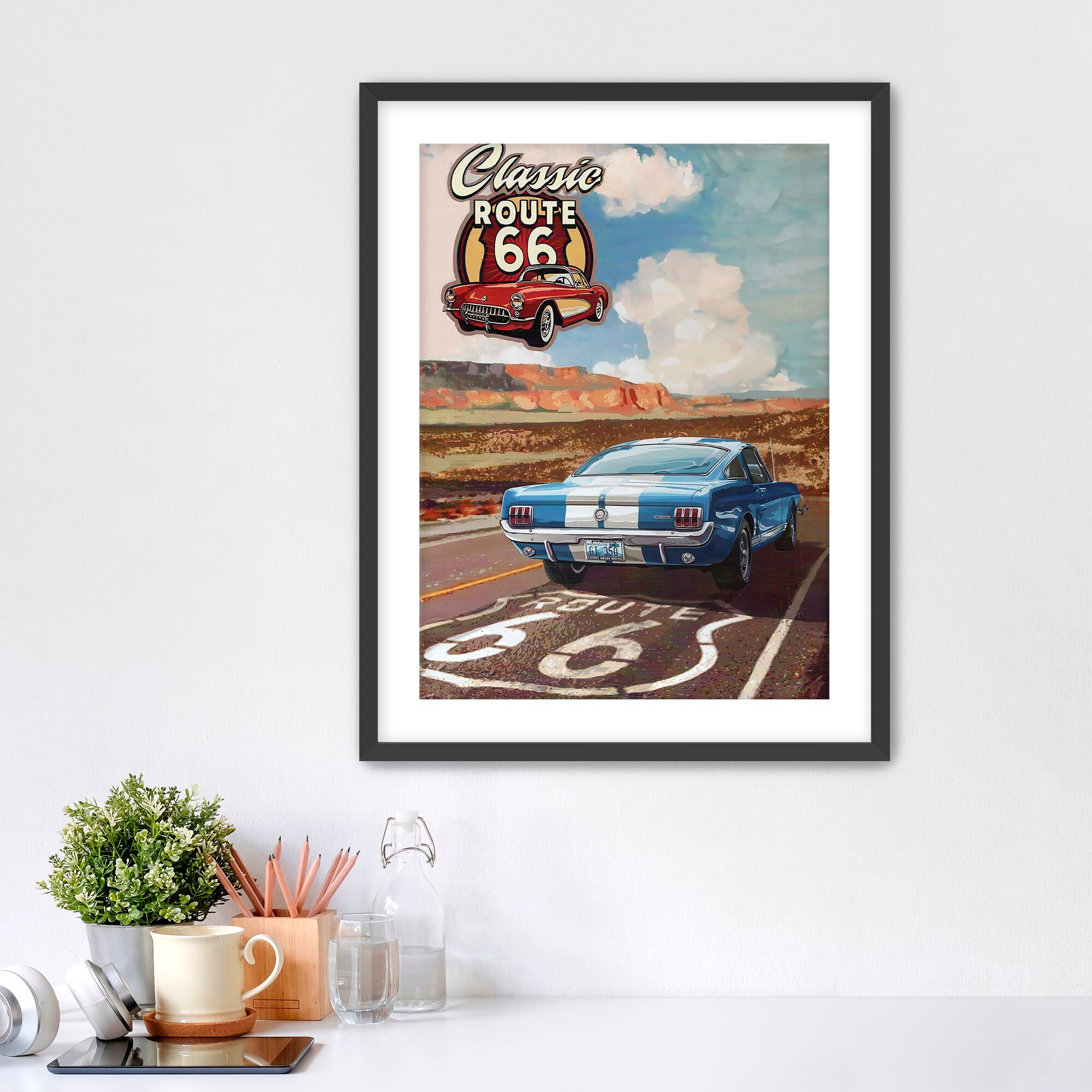 Route 66 Retro Vintage Poster #3 - Etsy