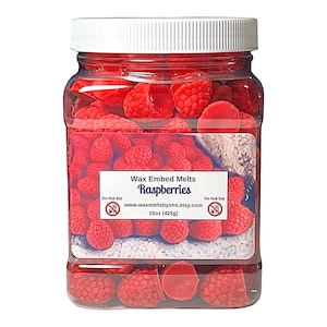 Raspberry Wax Melts: Scented Dessert Candle Decorations 30 Raspberries ...