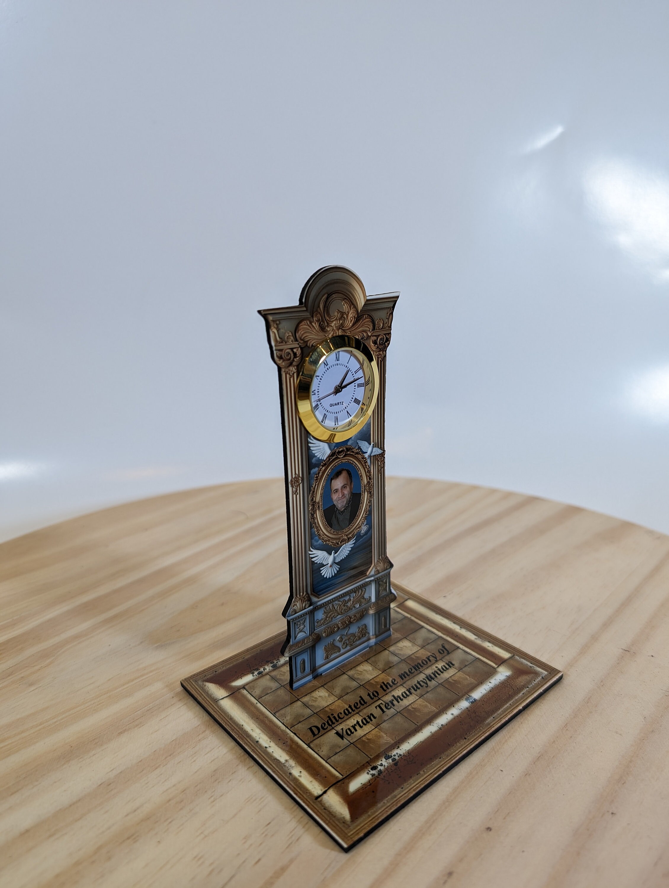 Mini Personalized Grandfather Clock - Grievance Gift - Includes Watch ...