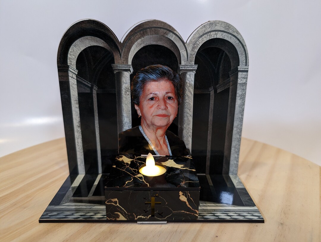 Personalized/custom Altar Standee Memorial Temple Background, Marble ...