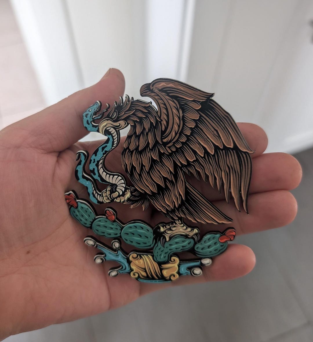 Mexican Flag Emblem Fridge Magnet - Die Cut - Gift, Souvenir - Viva La ...