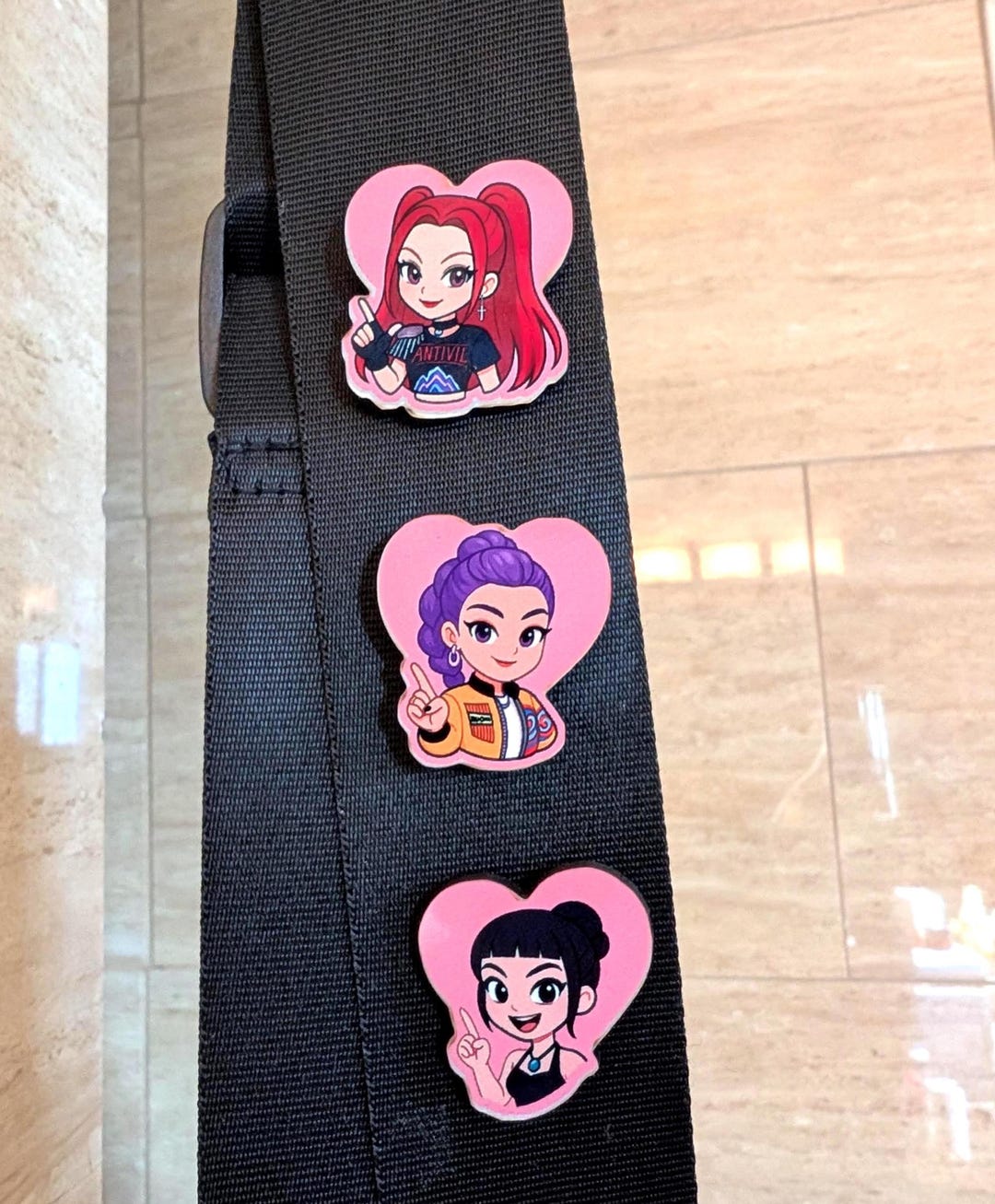 K-pop Huntrix Demon Hunter Inspired Pin Set | Chibi Girl MDF Pins | Fan ...