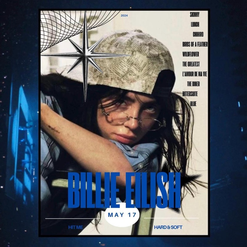 Billie Eilish Poster Wall Art - Etsy