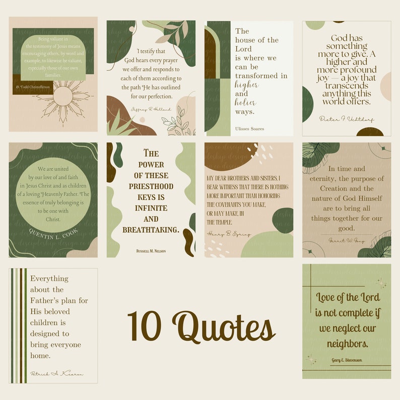 LDS April 2024 General Conference Quotes Bundle Posters Phone Wallpaper ...