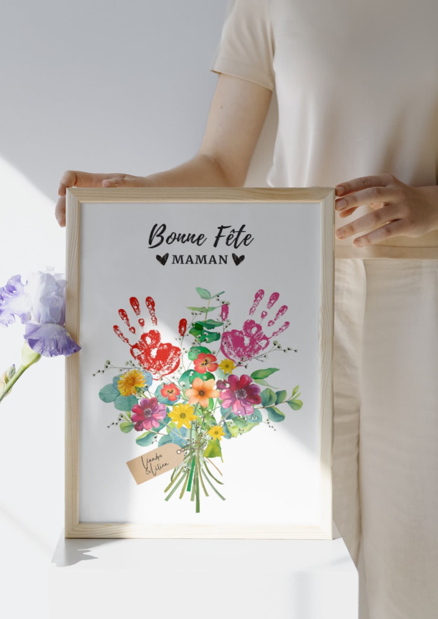 Happy Mother's Day Posters Flowers Prints LOT OF 2, Pdf File, Mom Gift ...