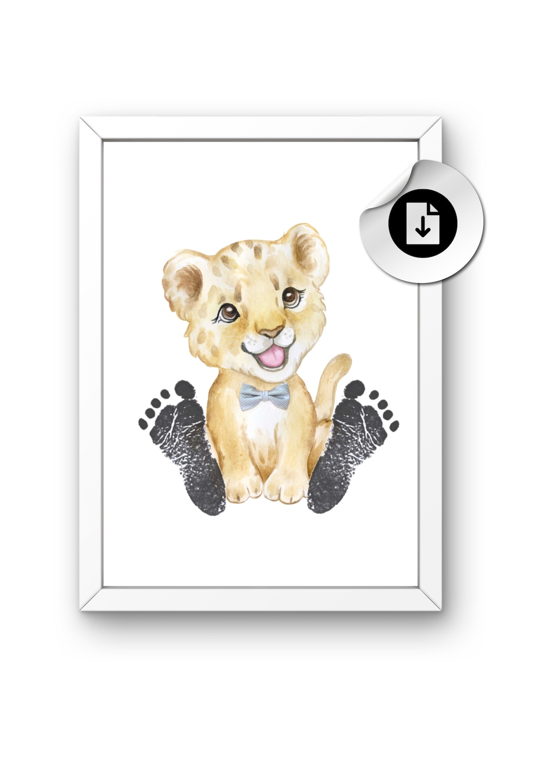Baby Footprints Poster, Digital Pdf File, Personalized Birth Gift ...