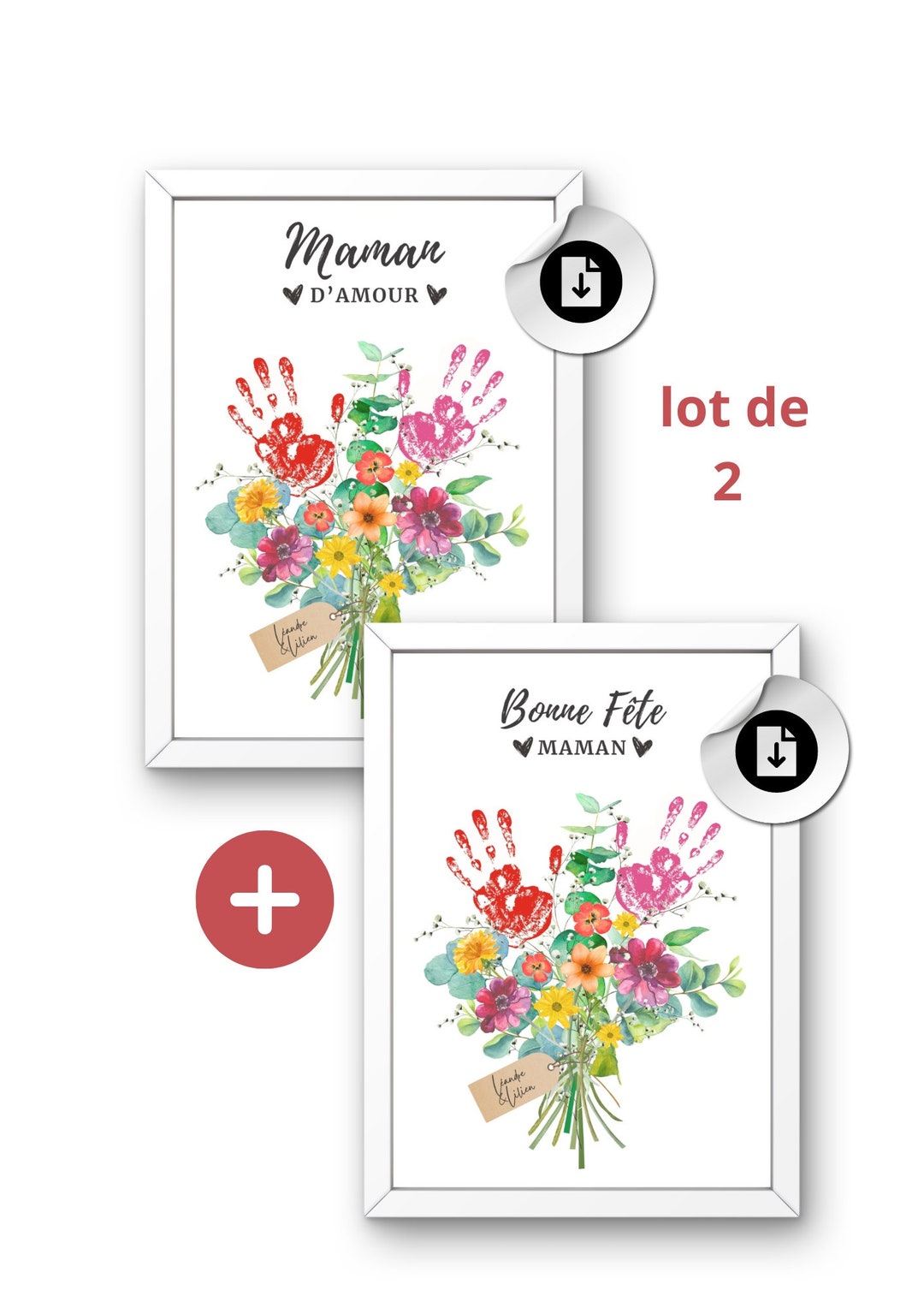 Happy Mother's Day Posters With Flowers and Prints SET OF 2, Pdf File ...