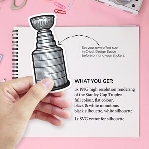 Stanley Cup Trophy Sticker Set for Cricut PNG Ice Hockey Digital ...