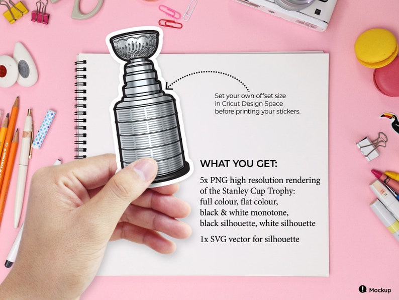 Stanley Cup Trophy Sticker Set for Cricut PNG Ice Hockey Digital ...