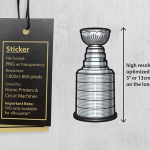 Stanley Cup Trophy Sticker Set for Cricut PNG Ice Hockey Digital ...