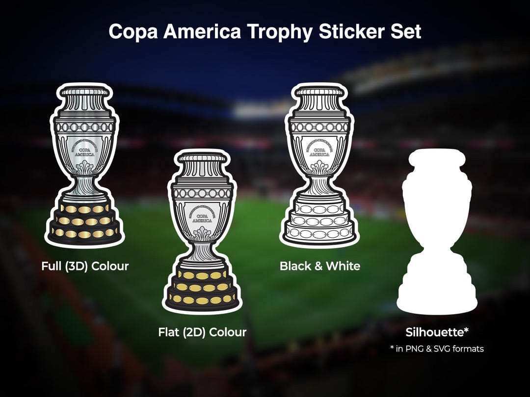 Copa America Trophy Sticker Set for Cricut PNG Soccer / Football ...