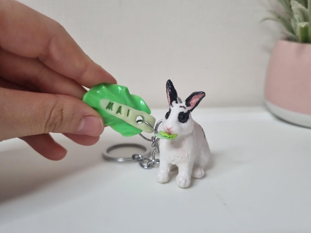 CUSTOM Bunny Keychain, Pet Memorial Gifts, Gifts for Rabbits Owners ...