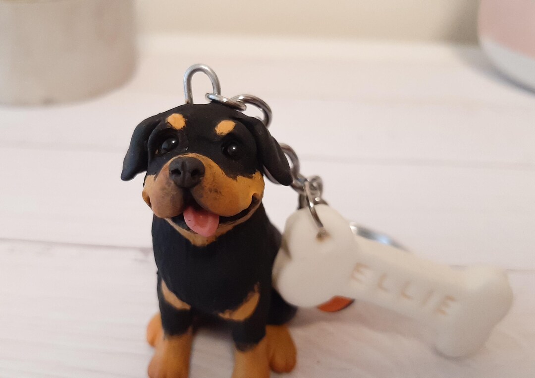 ROTTWEILER CUSTOM Dog Keychain, Pet Memorial Keychain, Dog Lover Gift ...