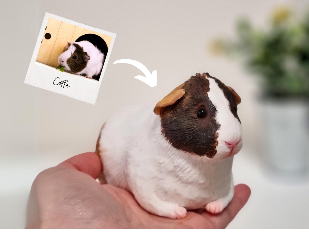 Personalized Guinea Pig Figurine - Handcrafted Pet Sculpture, Custom ...