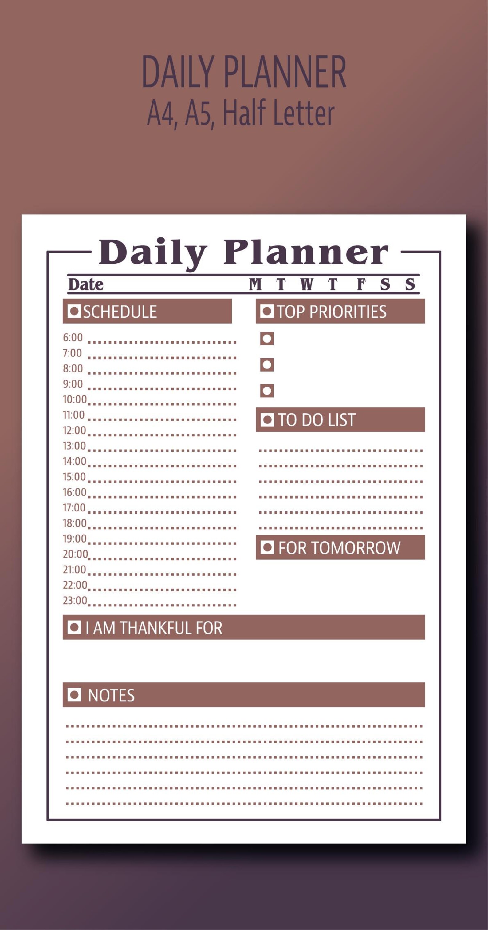 Productivity Digital Planner.personal Daily Planner. - Etsy