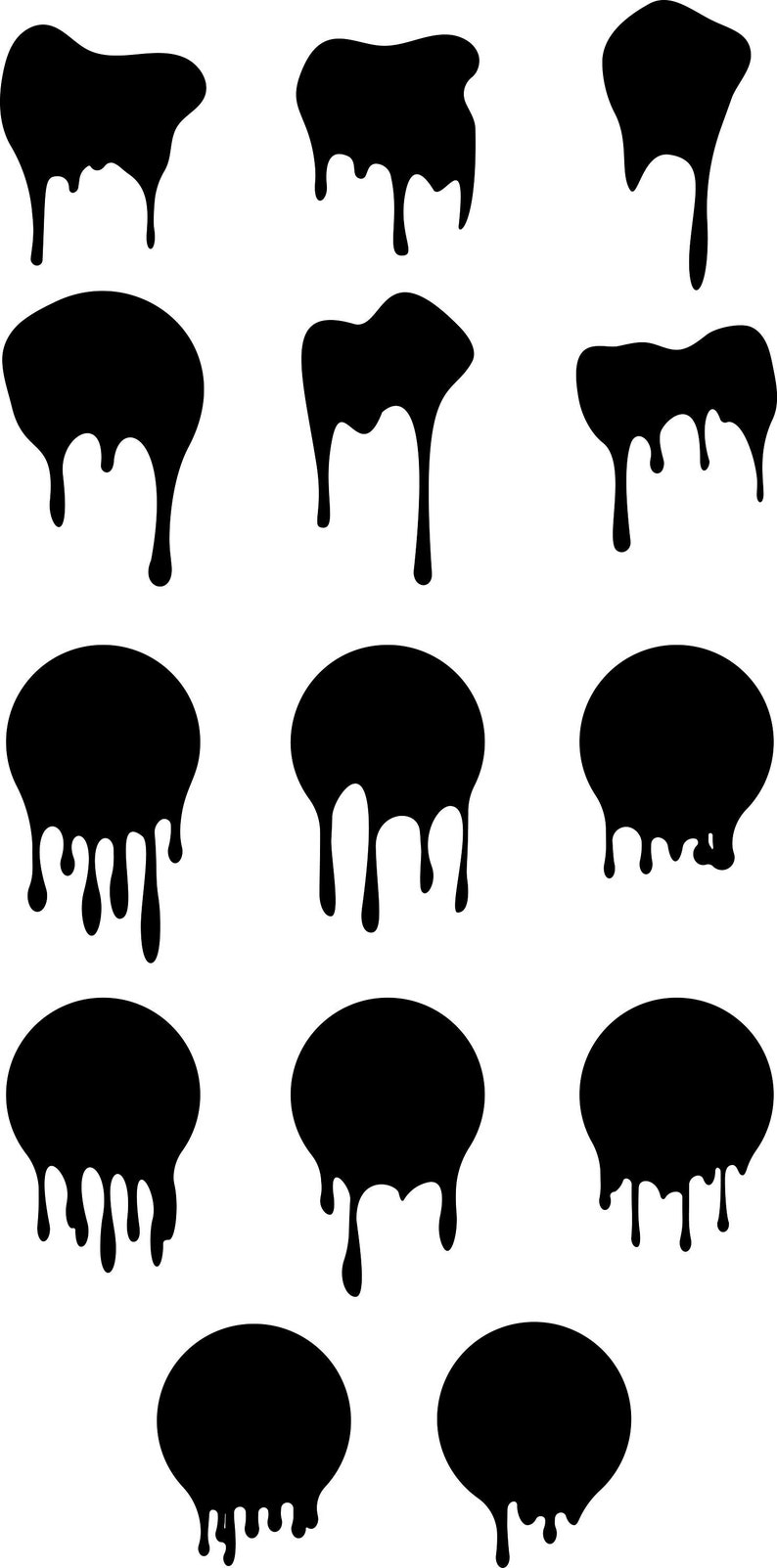 A Collection of Oil Drop, Blot, Liquid Stain, Current Drops, Chocolate ...