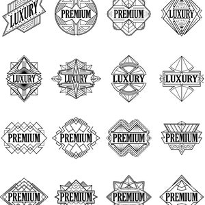 A Collection of Vintage Logos. Vintage Logos in Black Color. Logotype ...