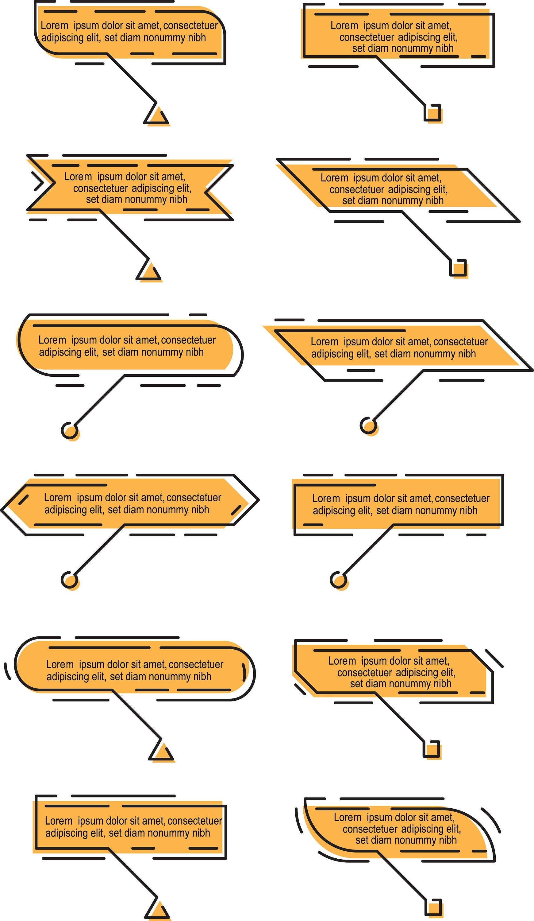 Callout Title Templates. Blank Quote Frames SVG. Speech Bubble Clipart ...