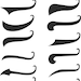 Swooshes Collection. Set of Hand Lettering Underlines Swishes Tail ...