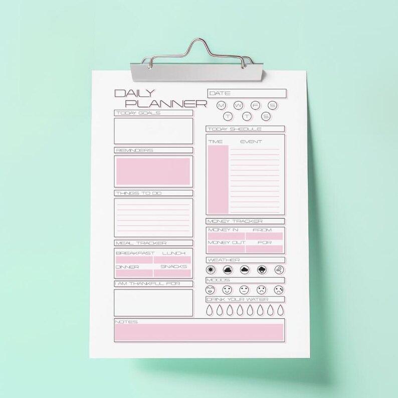 Productivity Digital Planner.personal Daily Planner. Work From Home ...