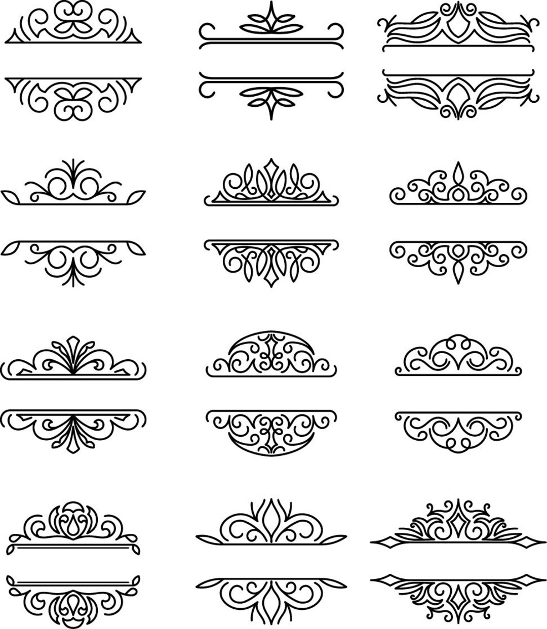 A Collection of Vintage Logos. Vintage Logos in Black Color. Logotype ...