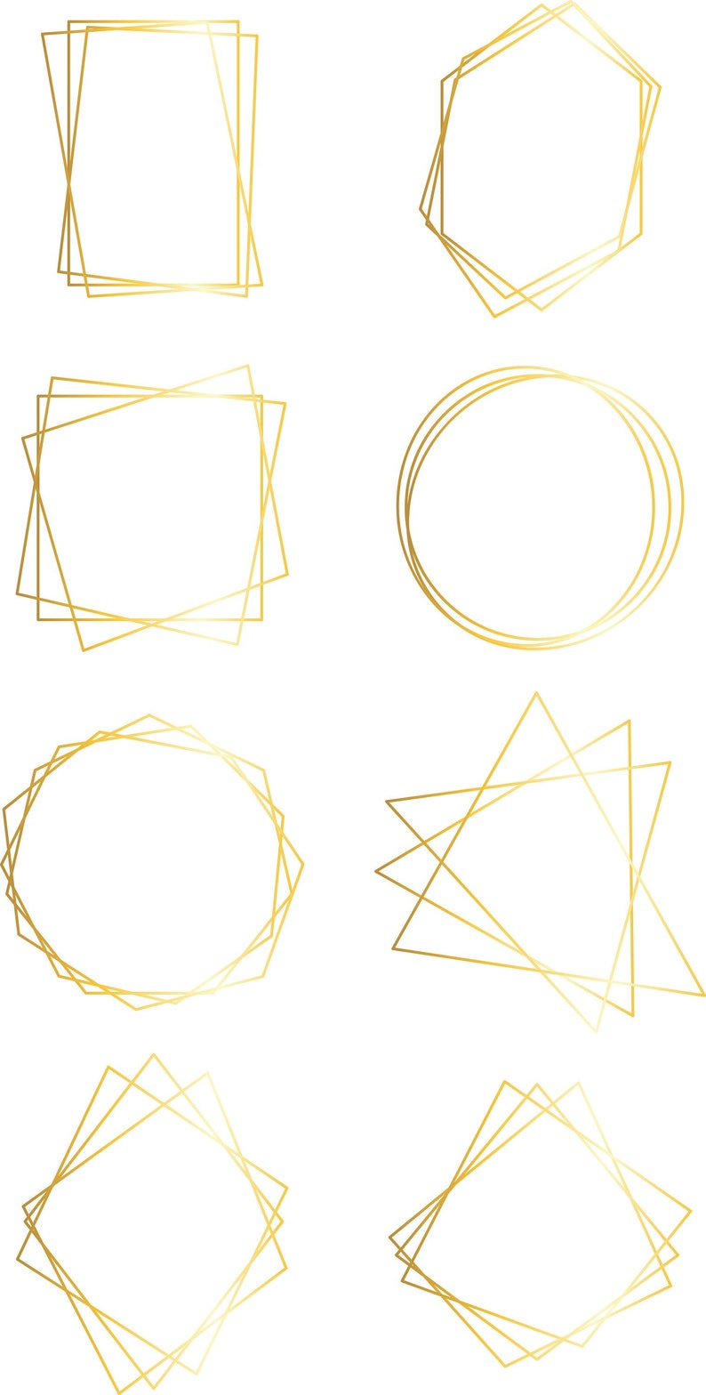 Gleaming Gold Line Frames to Elevate Your Art Display - Etsy