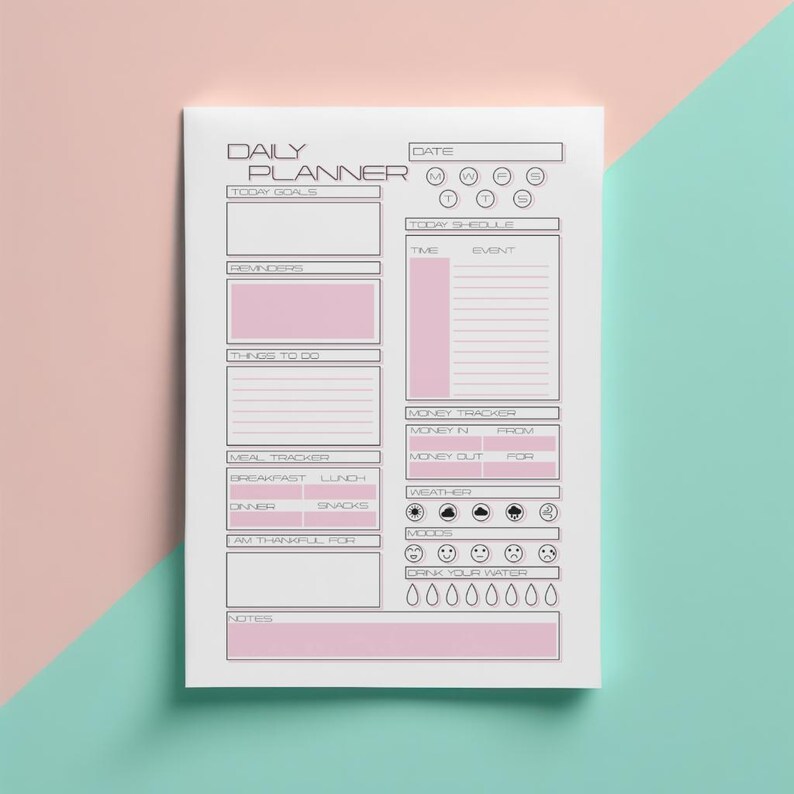 Productivity Digital Planner.personal Daily Planner. Work From Home ...