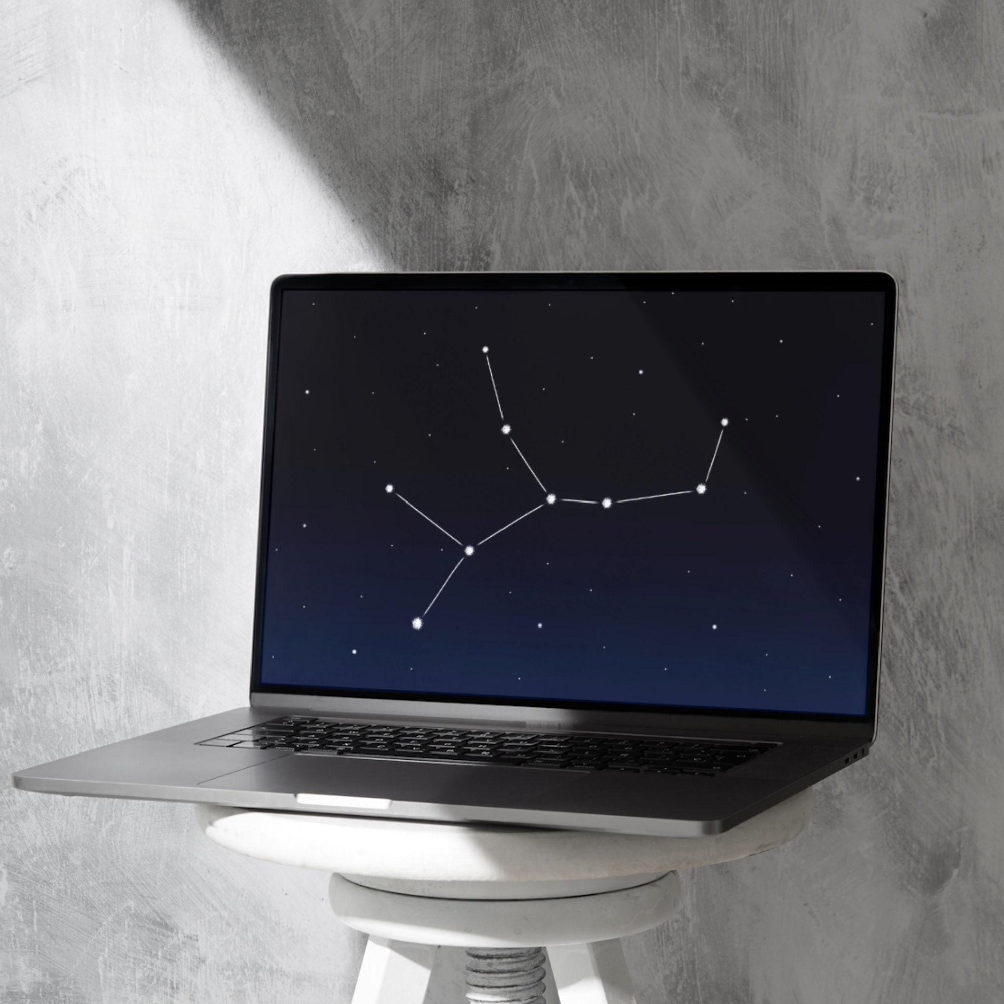 Virgo Constellation Desktop Wallpaper: Minimalist Zodiac Star Sign ...